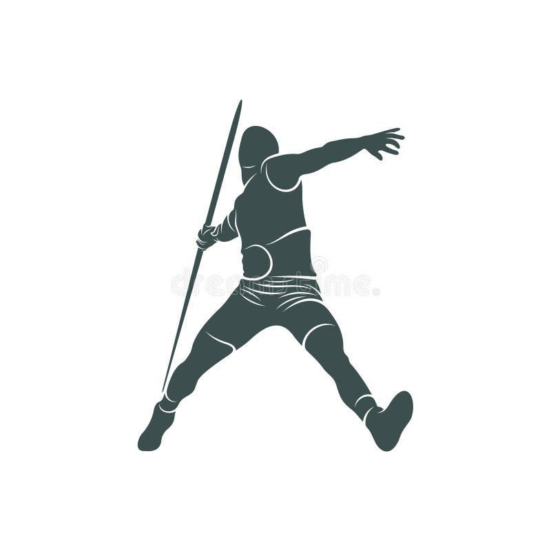 Javelin Thrower Vector Illustration Design. Javelin Thrower Logo Design ...