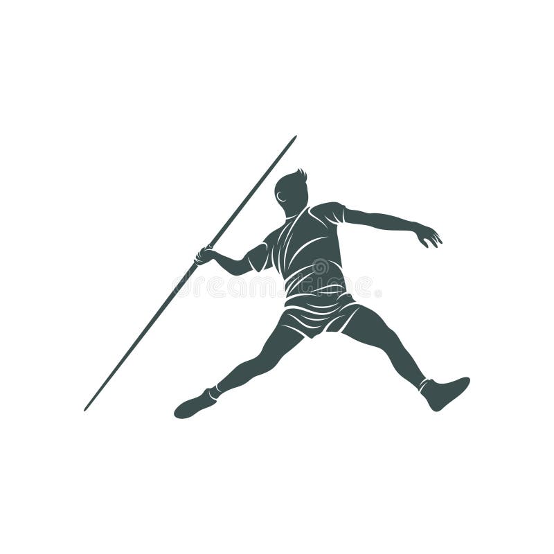 Javelin Thrower Vector Illustration Design. Javelin Thrower Logo Design ...