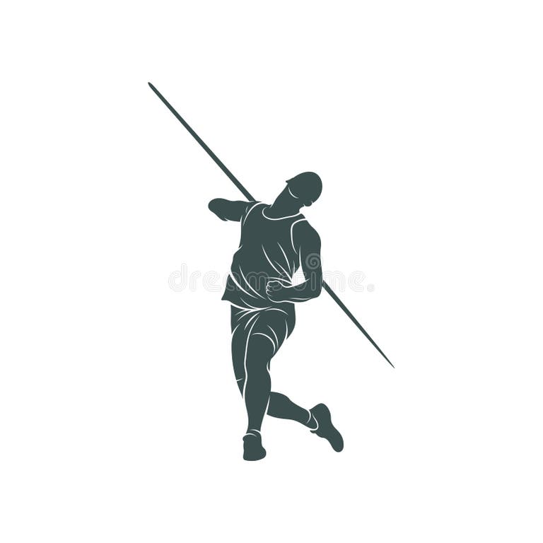 Javelin Thrower Vector Illustration Design. Javelin Thrower Logo Design ...