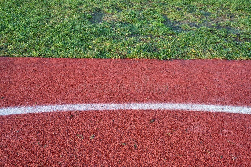 Javelin Throwing Line Marking on an Athletics Track Outdoors Stock ...