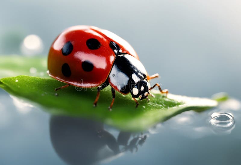 Jaw Ladybug Water Beetle Bird Animal Insect Reflected Bug Leaf Black ...