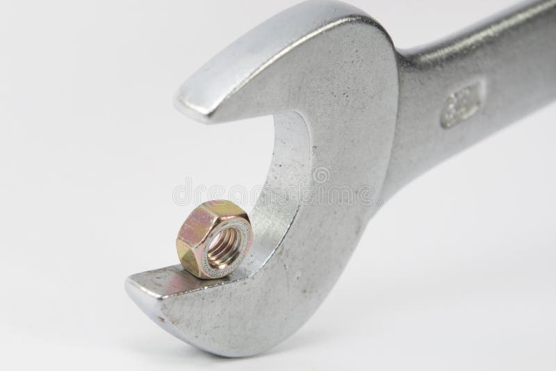 Jaw spanner stock photo. Image of large, chrome, iron - 40539750
