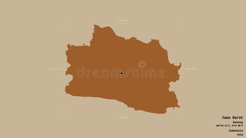 Jawa Barat, Province of Indonesia, on Solid. Pattern Stock Illustration ...