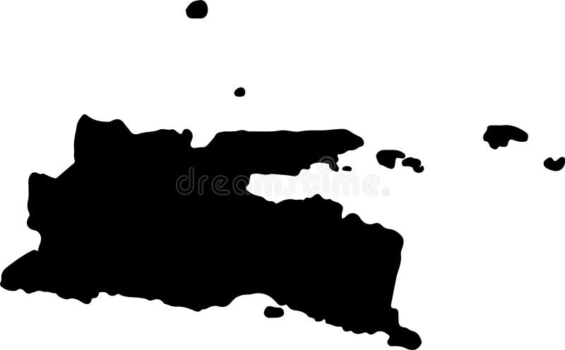 Jawa Timur Indonesia Silhouette Map with Transparent Background Stock ...