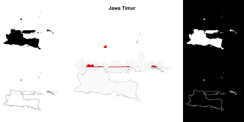 Jawa Timur Vector Map Stock Illustrations – 51 Jawa Timur Vector Map ...