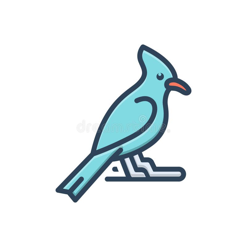 Color Illustration Icon for Jay, Bird and Wild Stock Vector ...