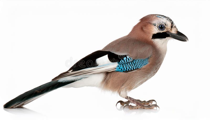 Jay, Isolated on a White Background. Stock Illustration - Illustration ...