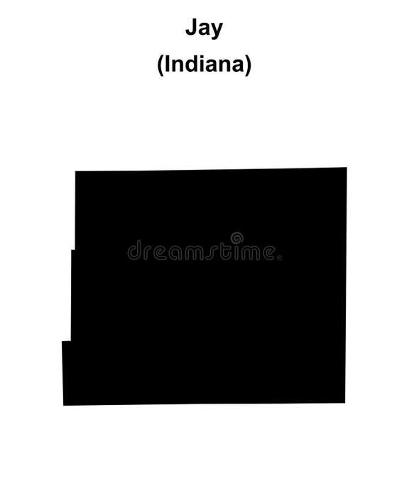 Jay outline map stock vector. Illustration of silhouette - 361546602