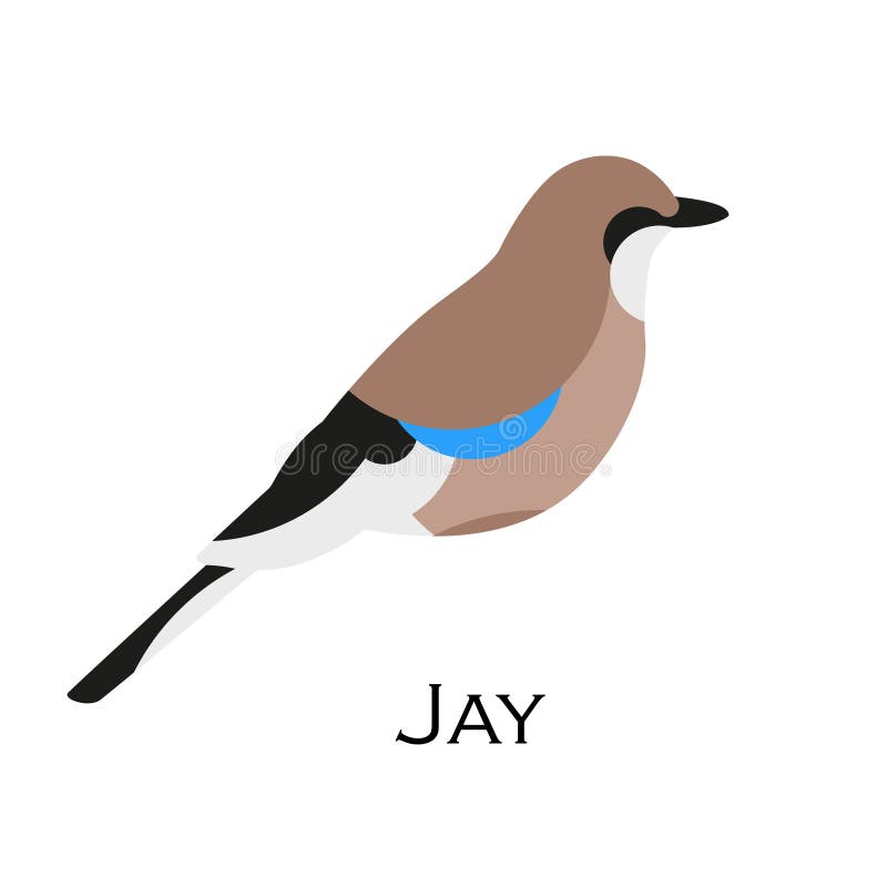 Jay Vector Icon. Logo with Bird. Flat Design. Stock Vector ...