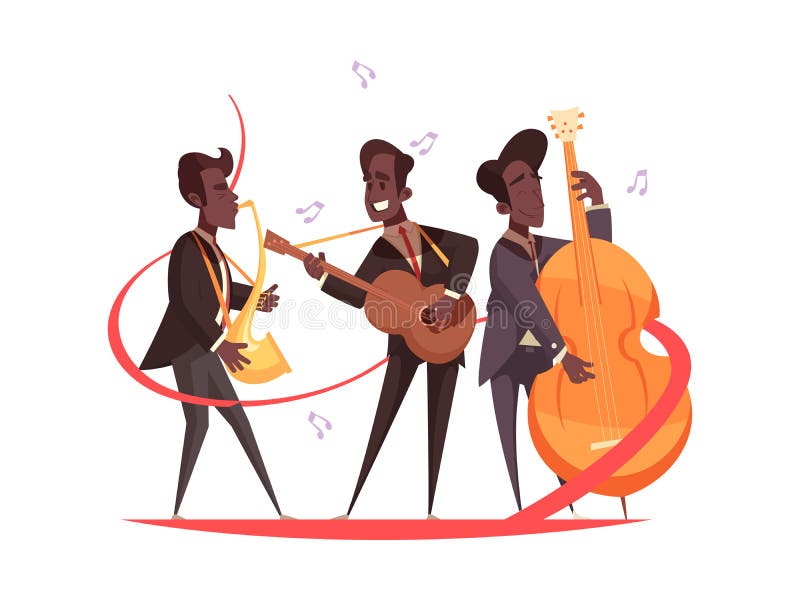 Jazz Band Illustration stock illustration. Illustration of song - 257747122