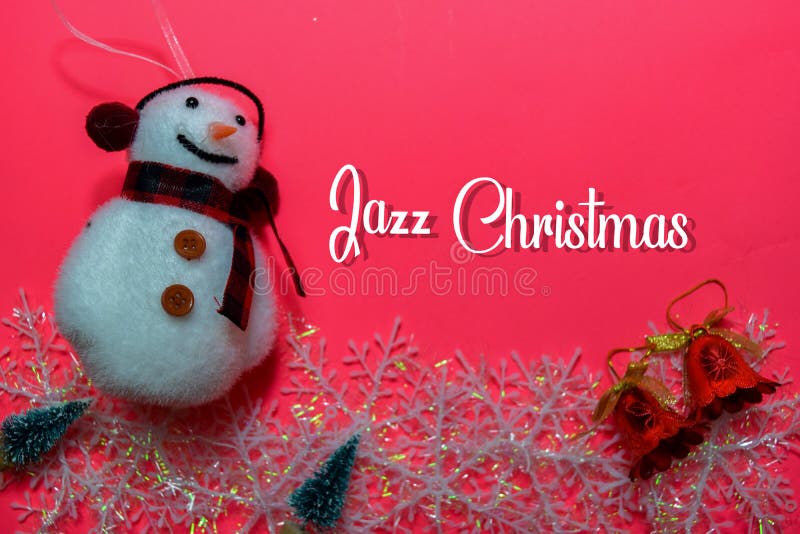 Jazz Christmas Text Isolated on Pink Backgroud. Frame of Christmas ...