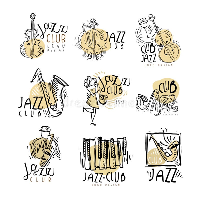 Jazz Club Logo Design, Vintage Music Label with Gramophone, Element for ...