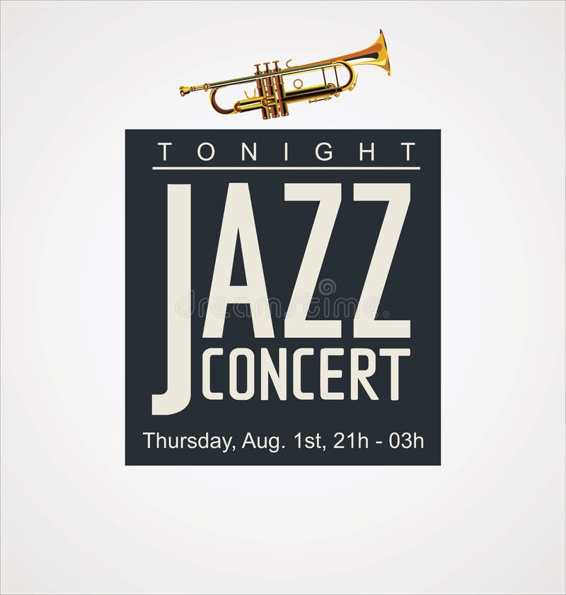 Jazz concert poster stock illustration. Illustration of classical ...
