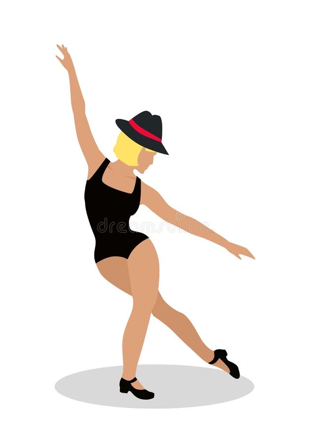Jazz Dancer Tap Dance, Jitterbug, Oscillation, Lindy Hop Illustration ...