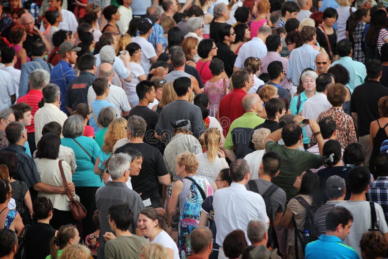 Crowd of people stock photo. Image of distant, crowd, standing - 2304356