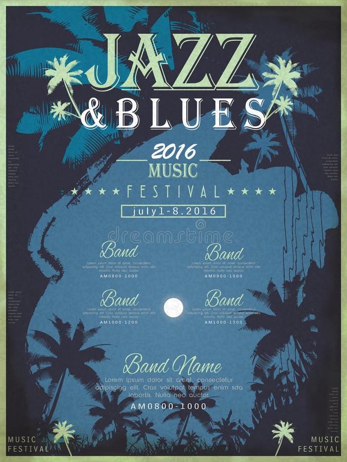 Jazz Poster Template Stock Illustrations – 9,251 Jazz Poster Template ...