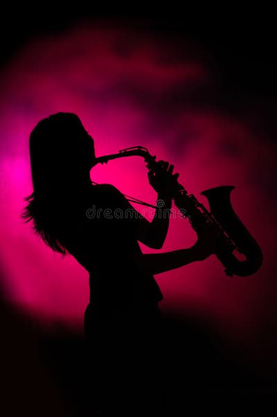 Jazz lady stock image. Image of group, silhouette, figure - 2456979