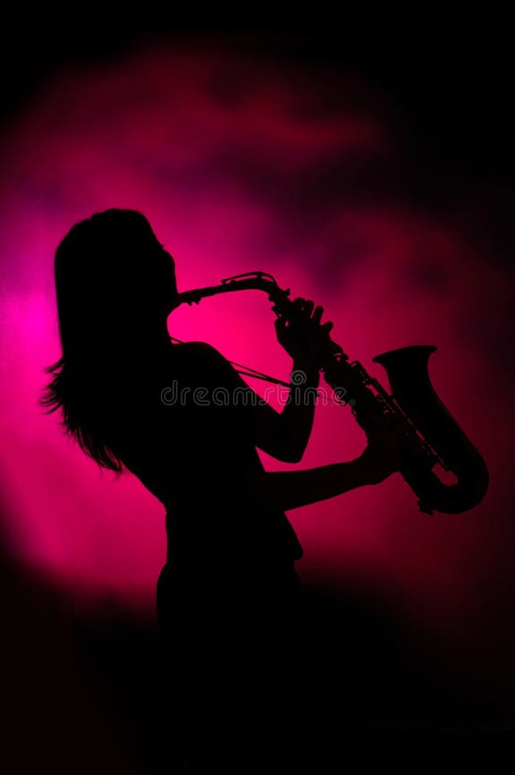 Jazz lady stock image. Image of group, silhouette, figure - 2456979
