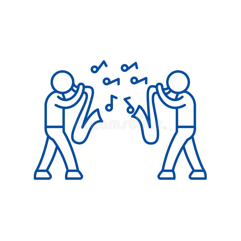 Jazz Line Icon Concept. Jazz Flat Vector Symbol, Sign, Outline ...