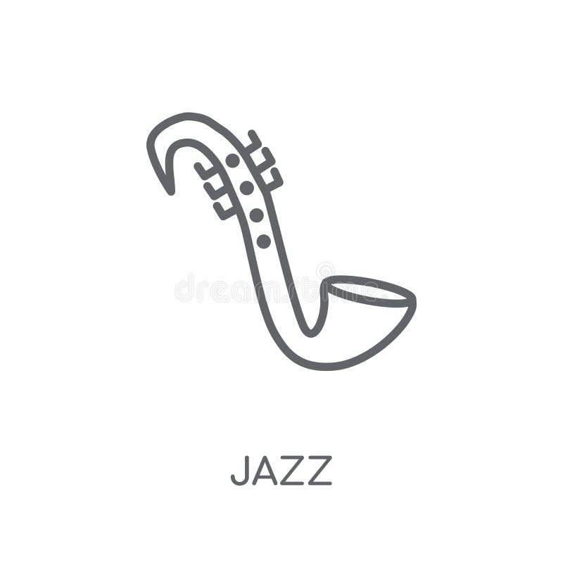 Blues Linear Icon. Modern Outline Blues Logo Concept on White Ba Stock ...