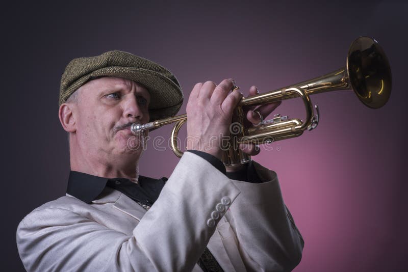 329 Happy Man Playing Trumpet Stock Photos - Free & Royalty-Free Stock ...