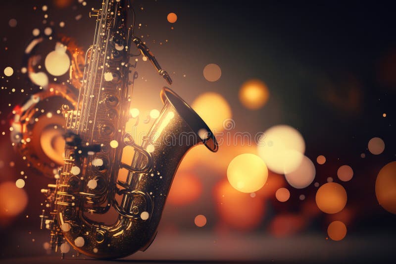 Piano and Music Notes on the Background. Illustration AI Generative ...