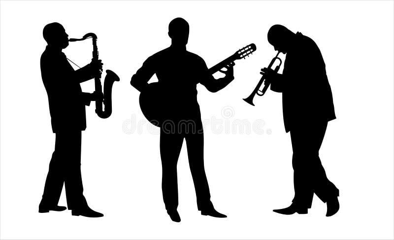 Jazz musicians stock vector. Illustration of jazz, borders - 10715283