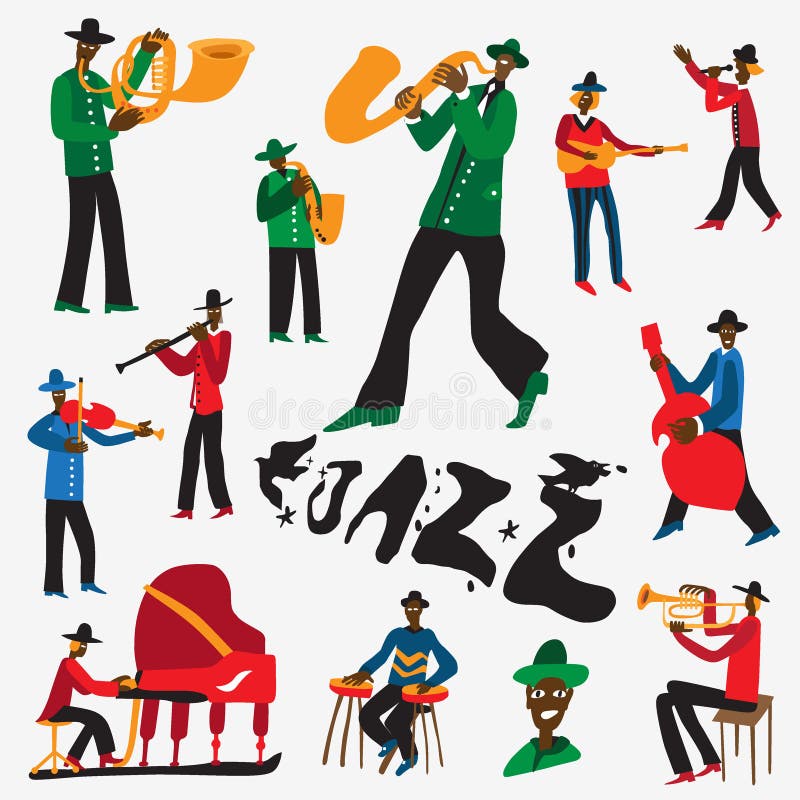 Jazz musicians stock vector. Illustration of saxophone - 39419362