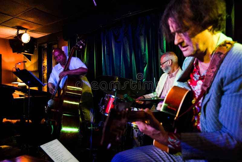 Jazz Musicians Performing in the Club Editorial Image - Image of male ...