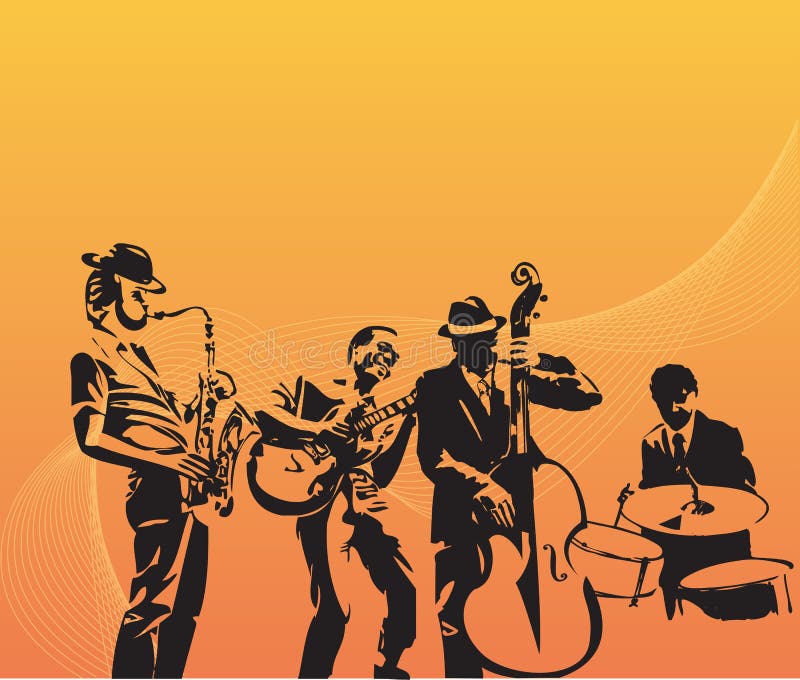 Jazz musicians stock vector. Illustration of musicians - 52402470