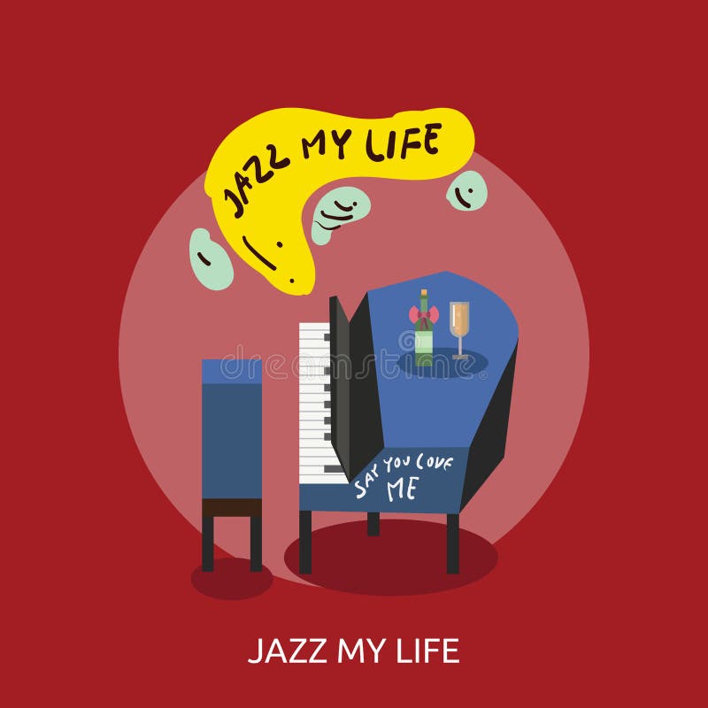 Jazz My Life Conceptual Design Ilustração Stock - Ilustração de jazz ...