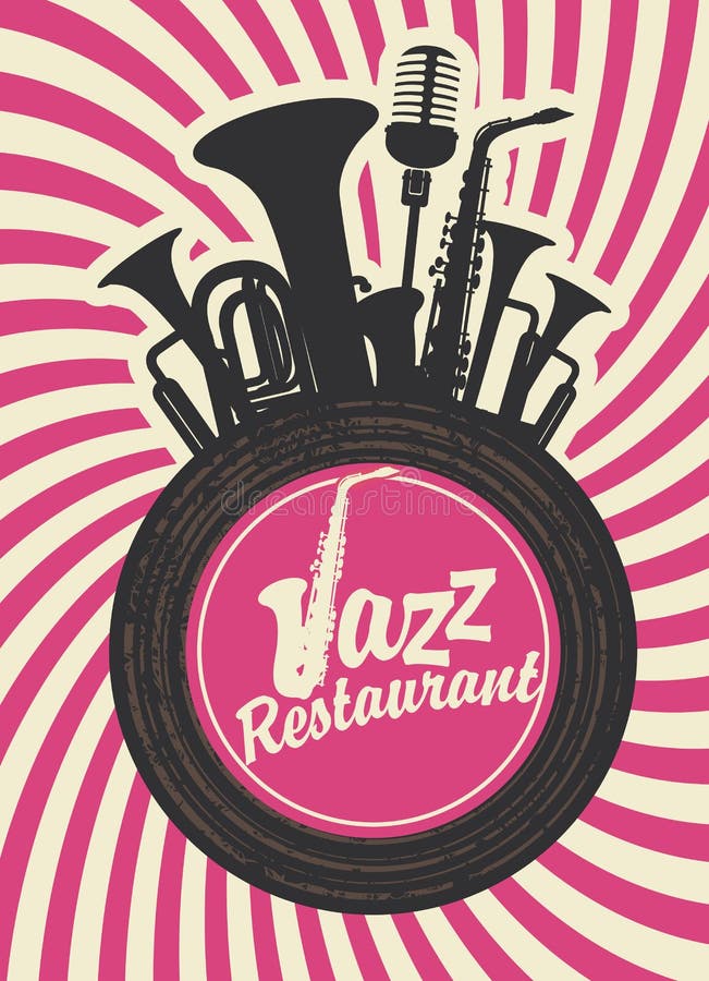 Jazz restaurant stock vector. Illustration of broadcasting - 57082144
