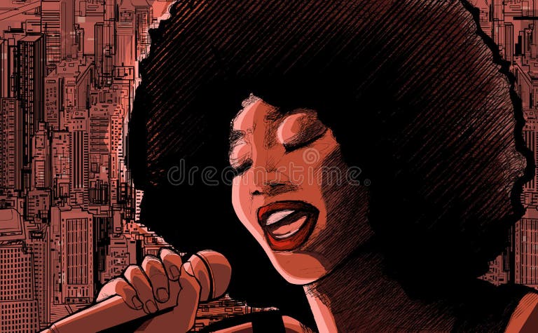 Jazz Singer Drawing Stock Illustrations – 1,404 Jazz Singer Drawing ...