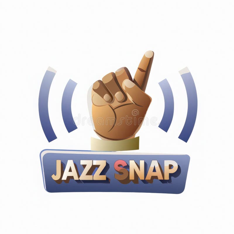 Jazz Snap Sticker with Finger Snapping Motion Stock Illustration ...