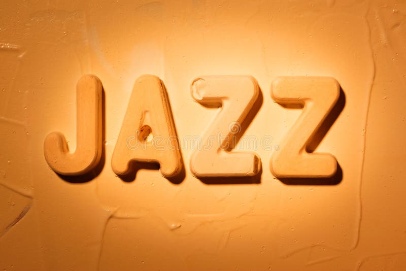 Jazz Word - Moulded Letters Stock Photo - Image of vintage, stone ...