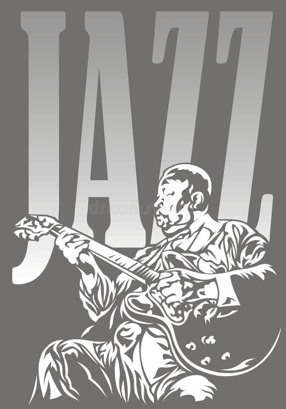Jazzman y jazz ilustración del vector. Ilustración de arte - 30294679
