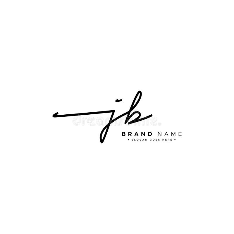 JB Signature Logo - Handwritten Vector Logo Template for JB Alphabet ...