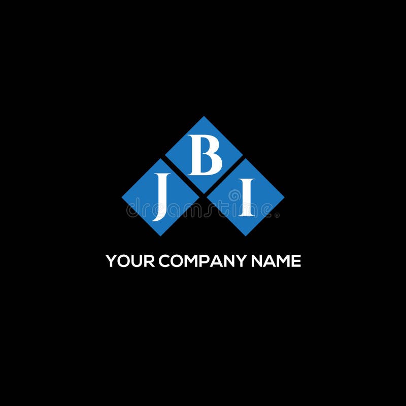 JBI Letter Logo Design on BLACK Background. JBI Creative Initials ...