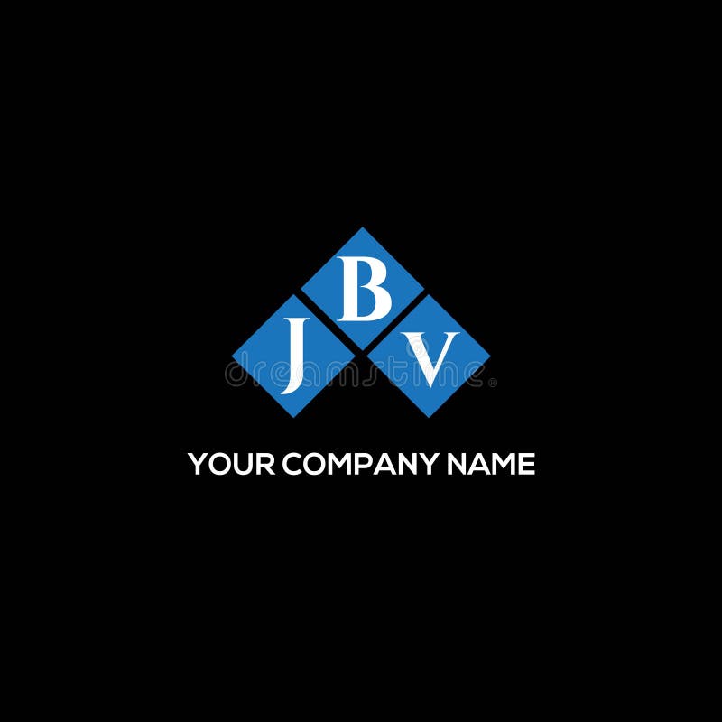 JBV Letter Logo Design on BLACK Background. JBV Creative Initials ...