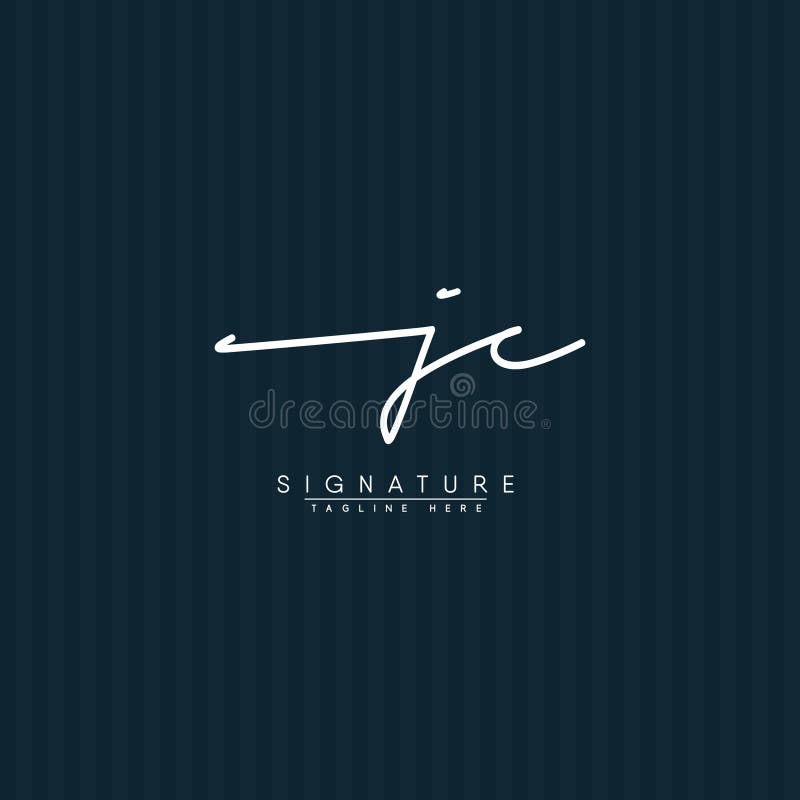 JC Initial Letter Signature Logo Template - Handwritten Vector Logo ...