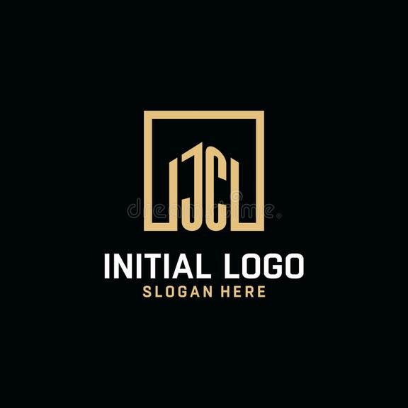 JC Initial Monogram Logo Design with Square Shape Design Ideas Stock ...