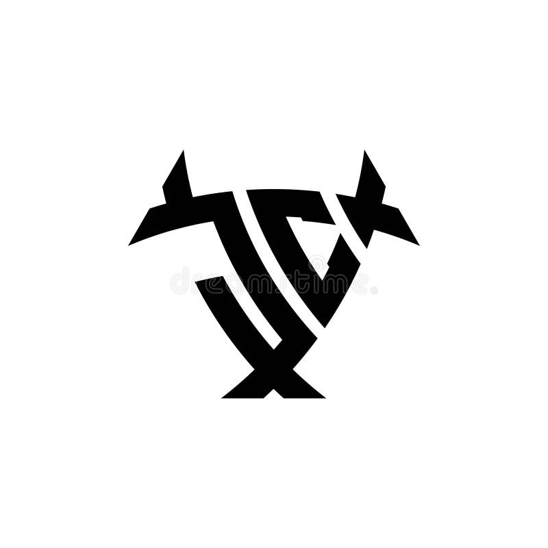 JC Logo Monogram Triangle Shield Style Stock Vector - Illustration of ...