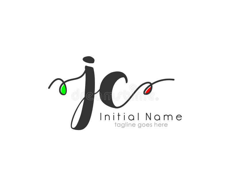 JC Signature Initial Logo Template Vector. Initial Signature Logo ...