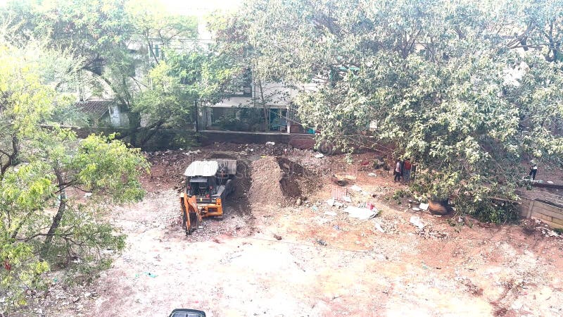 Jcb Excavator Redistributing the Material at Site Stock Video - Video ...