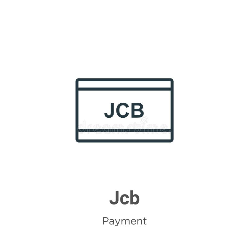 Jcb Outline Vector Icon. Thin Line Black Jcb Icon, Flat Vector Simple ...