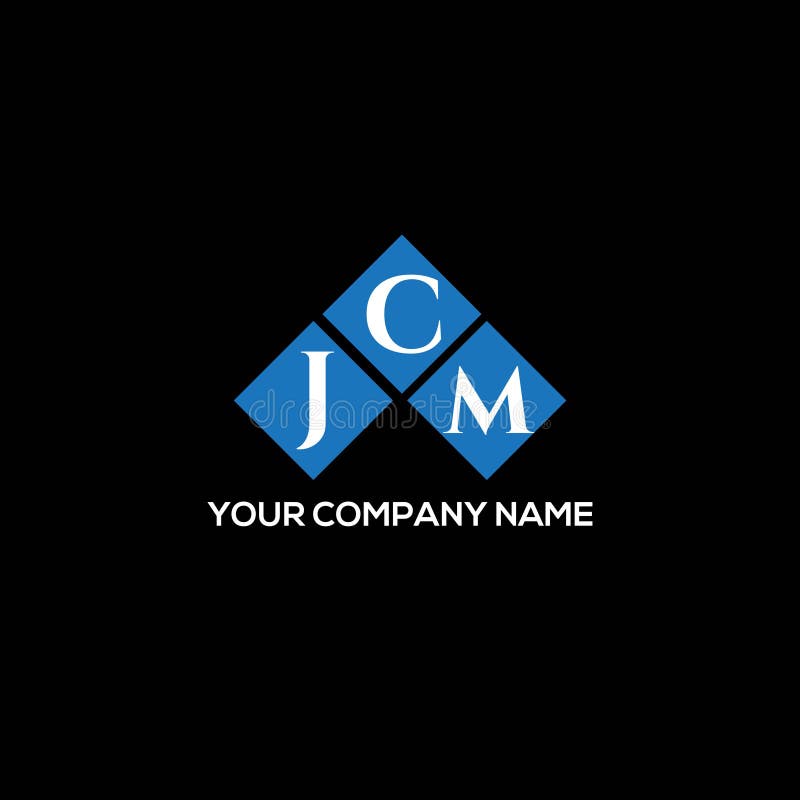 JCM Letter Logo Design on BLACK Background. JCM Creative Initials ...