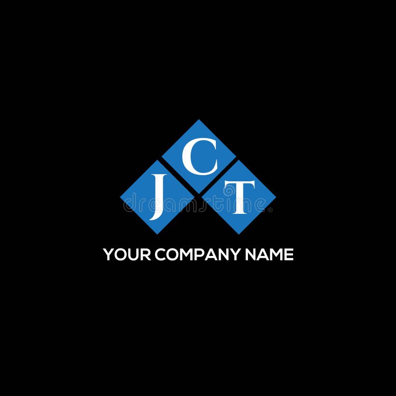 JCT Letter Logo Design on BLACK Background. JCT Creative Initials ...