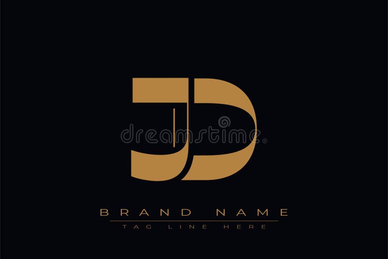 JD Initial Letter Logo Design Stock Vector - Illustration of company ...