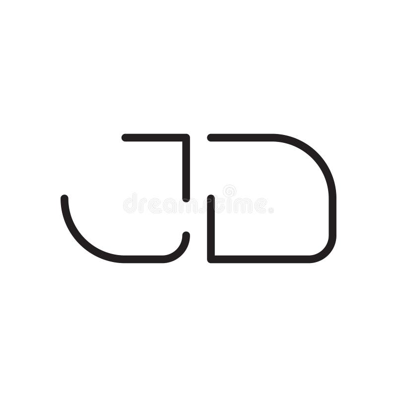 Jd Initial Letter Vector Logo Icon Stock Vector - Illustration of ...