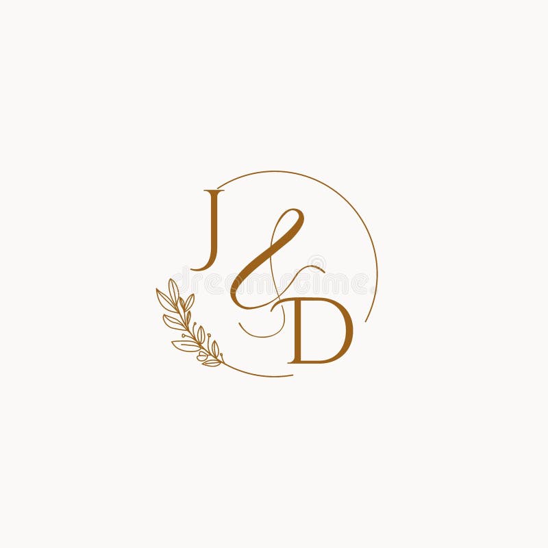 JD Initial Wedding Monogram Logo Stock Illustration - Illustration of ...